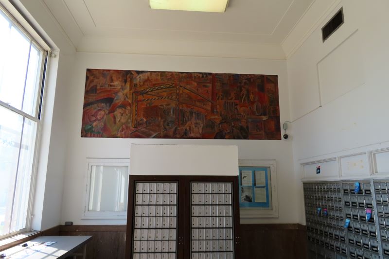 Checking Out a Post Office Mural in Madison, Illinois While Wandering ...