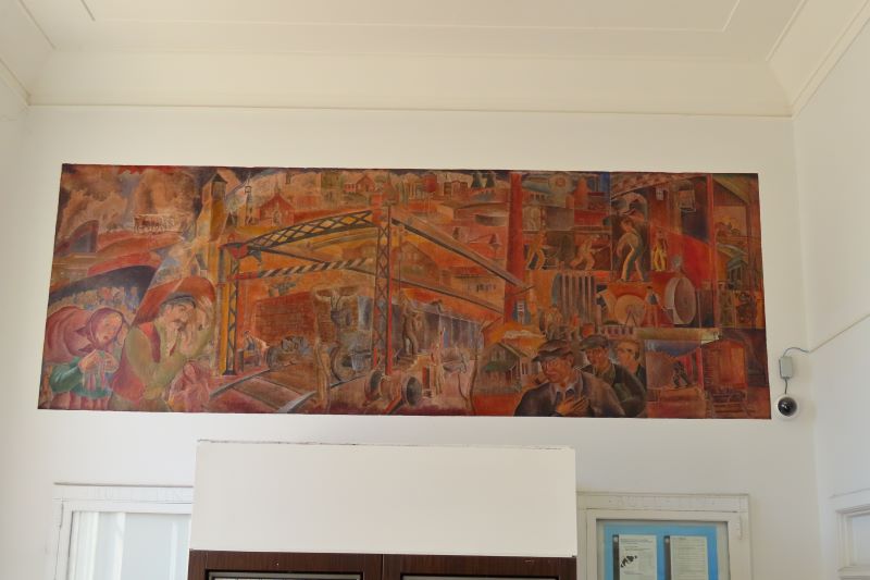 Checking Out a Post Office Mural in Madison, Illinois While Wandering ...
