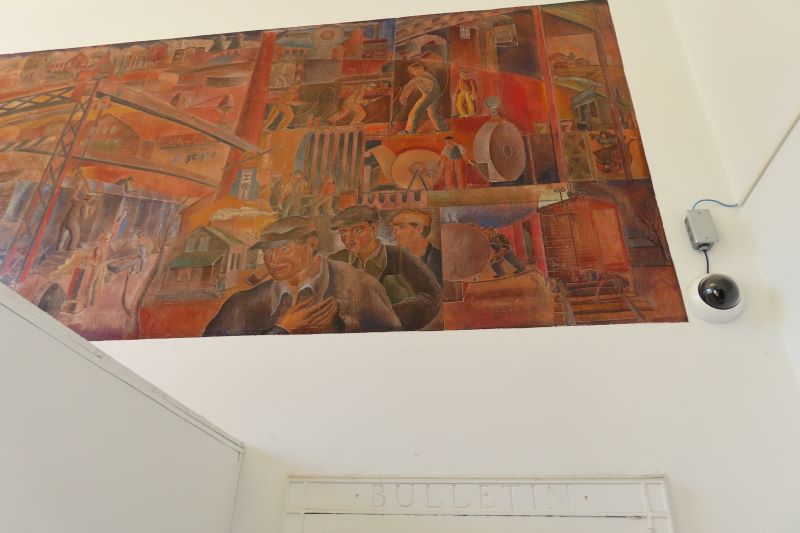 Checking Out a Post Office Mural in Madison, Illinois While Wandering ...